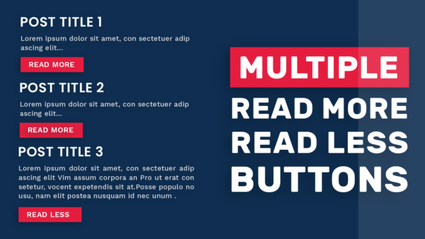 Mutiple Read More Read Less Buttons Coding Artist 2573