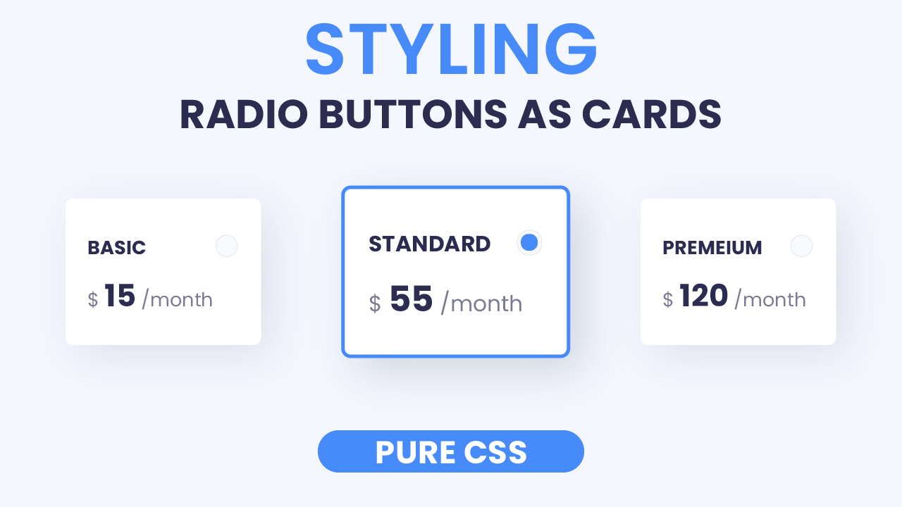 Styling Radio Buttons As Cards With CSS Coding Artist Styling Radio Buttons As Cards With CSS Coding Artist