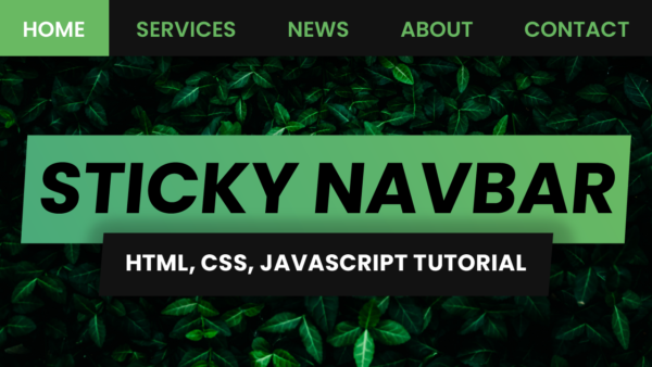 Sticky Navbar Html Css And Javascript Tutorial Coding Artist