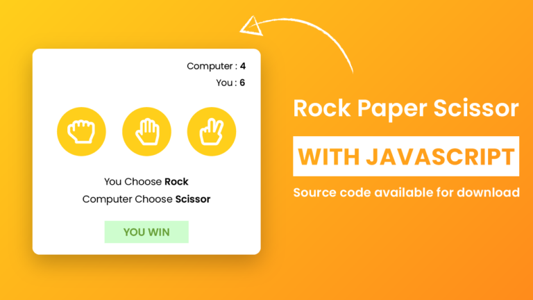 Rock Paper Scissor Game Javascript | Step By Step | Coding Artist