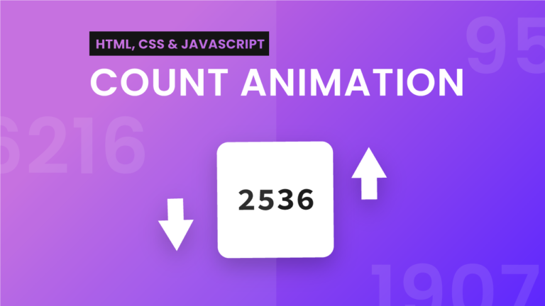 Count Up / Count Down Animation Javascript | Coding Artist