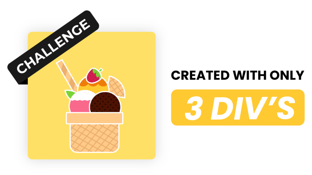 The '3 Div Icecream' Challenge | CSS Speed Coding | Coding Artist