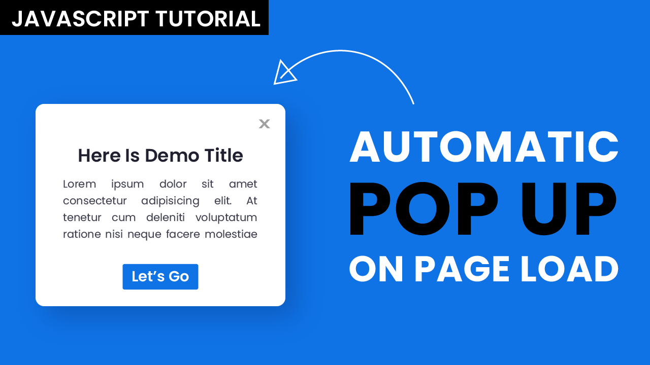 Automatic Pop Up Javascript Coding Artist