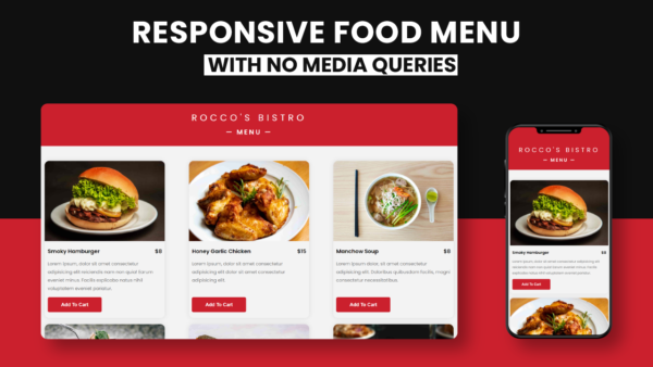 Responsive Food Menu Without Media Queries | Coding Artist
