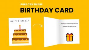 3D Flip Birthday Card CSS | Coding Artist