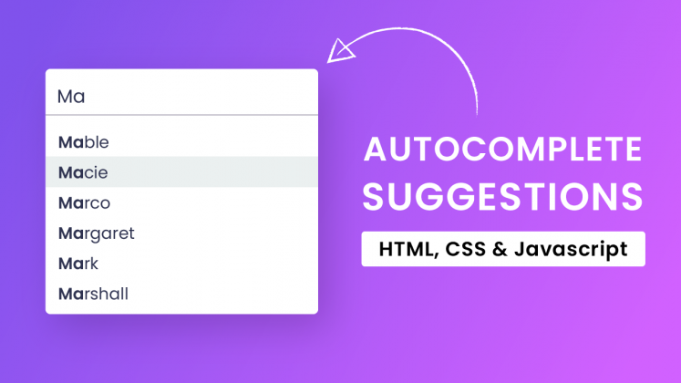Autocomplete Suggestions On Input Field With Javascript Coding Artist