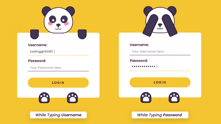 Interactive Panda Form With Javascript | Coding Artist