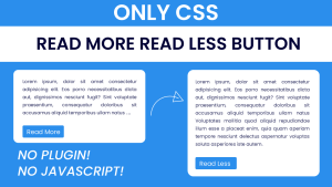 Read More/Read Less Button Using Only CSS | Coding Artist