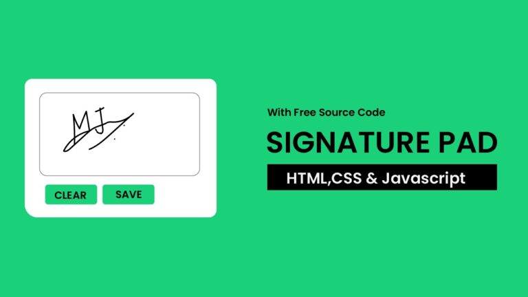 Signature Pad | HTML, CSS & Javascript | Coding Artist