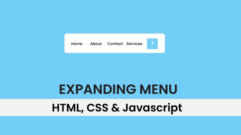 Expanding Menu (Horizontal) | HTML, CSS & Javascript | Coding Artist