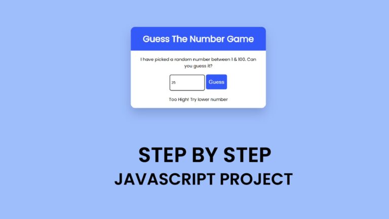 Guess the number | Step By Step Javascript Project | Coding Artist