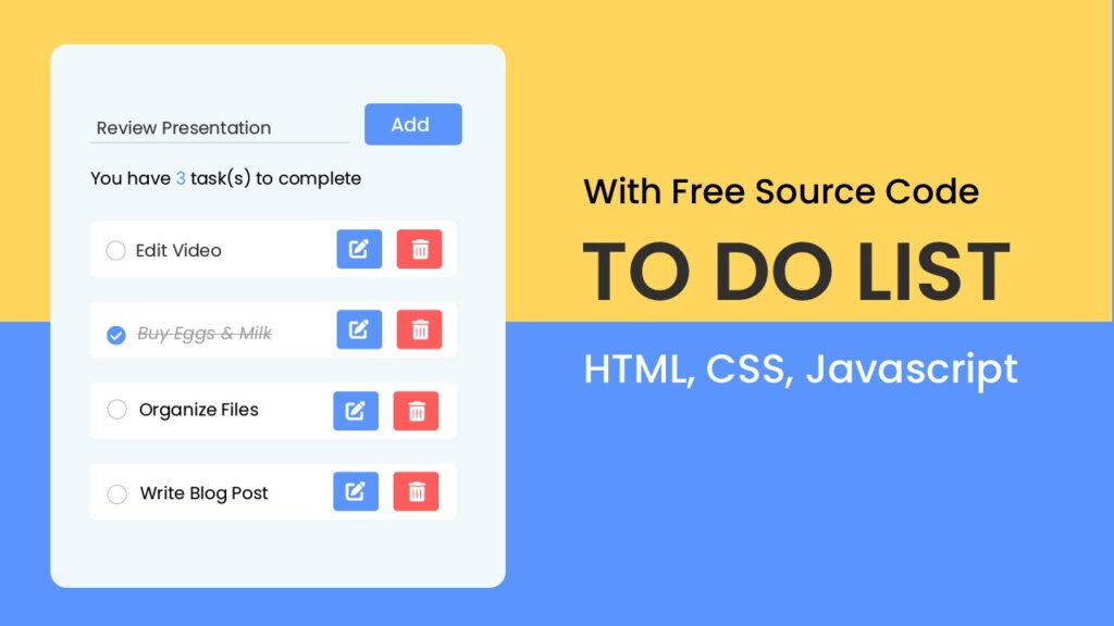 To do list | HTML, CSS & Javascript | Coding Artist