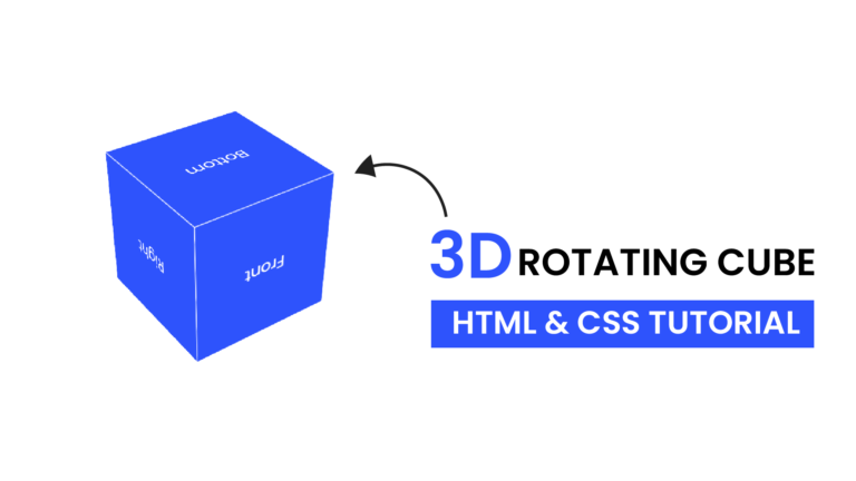 Building a Stunning 3D Rotating Cube with HTML and CSS | Coding Artist
