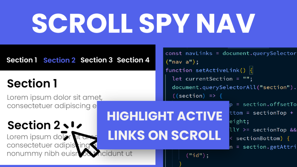 Build a Scroll Spy Navigation with HTML, CSS, and JavaScript | Coding Artist