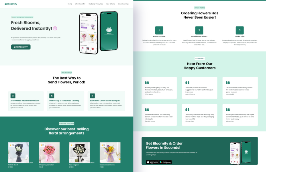 Build a Flower Delivery Website with HTML, CSS & JavaScript | Bloomify ...